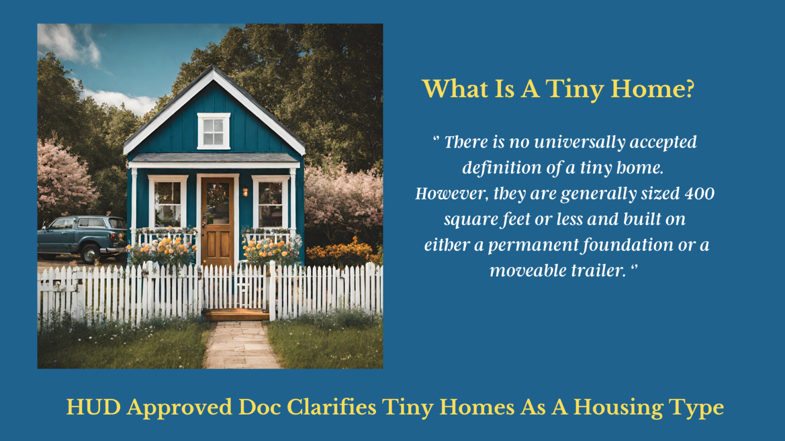 HUD Approved Doc Clarifies Tiny Homes As A Housing Type - Tiny House ...